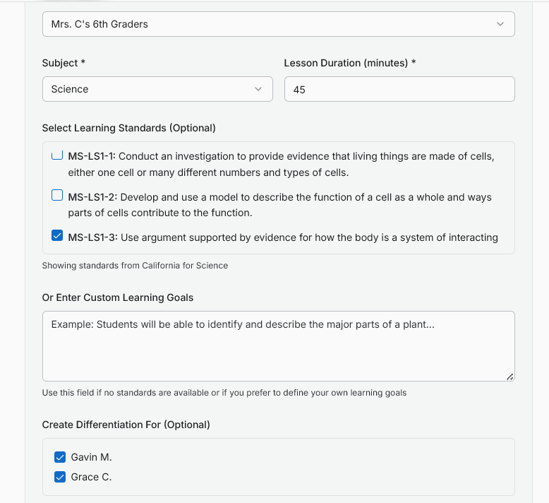 Schoolio Teacher Planning Tools - AI-Powered Lesson Planning